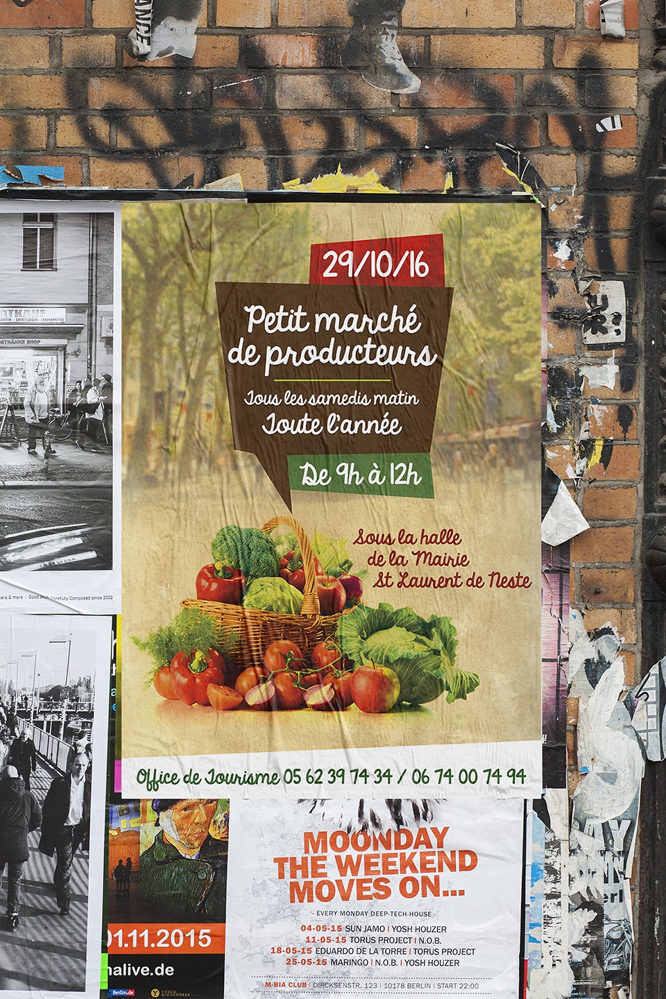 Affiche pour le marché de producteurs à Saint Laurent de Neste