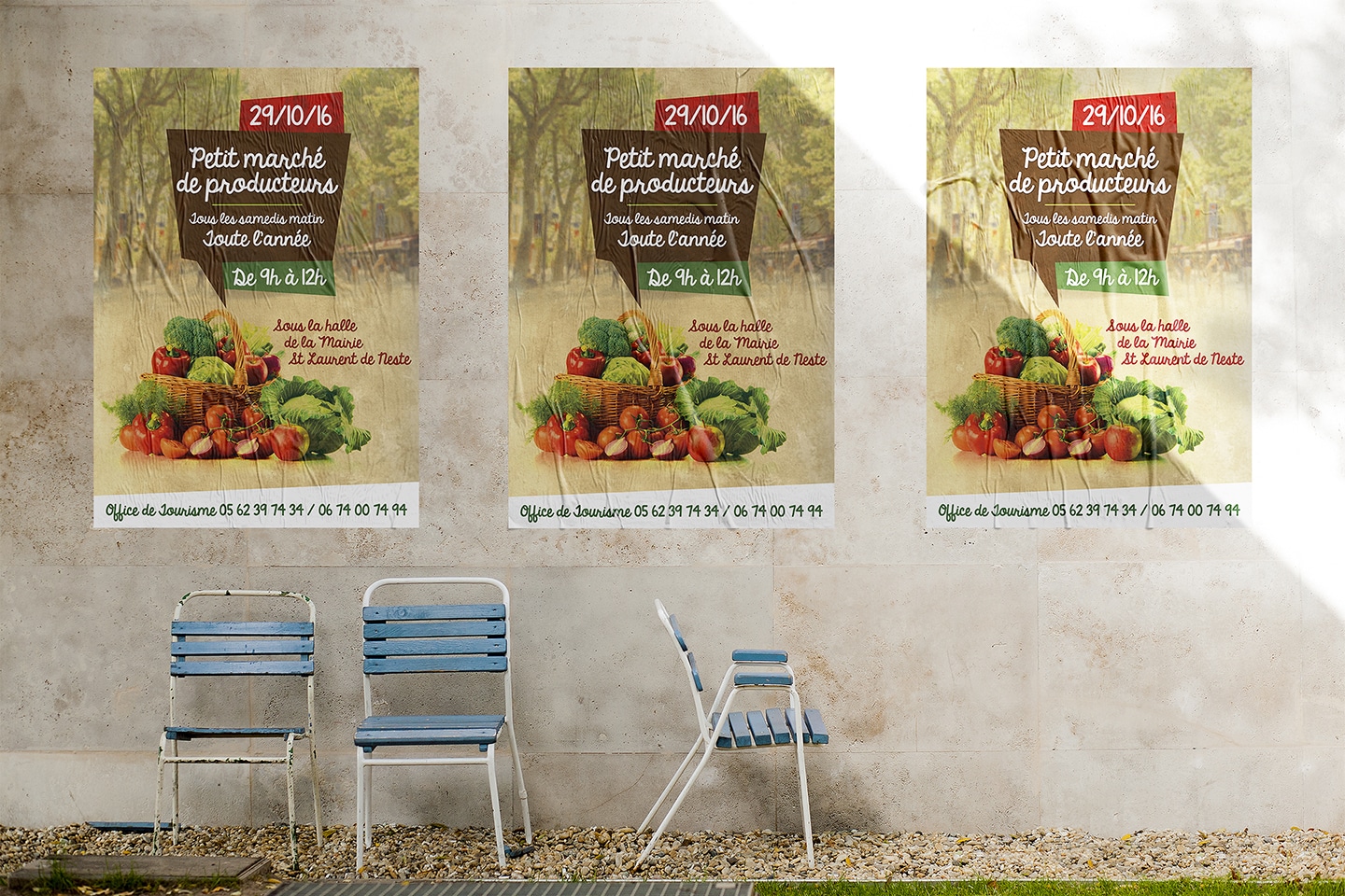 Affiche pour le marché de producteurs à Saint Laurent de Neste